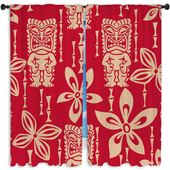 Tiki Curtains & Drapes | Block Out | Custom Sizes