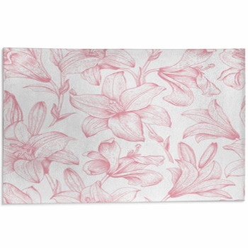 Pink floral Area Rugs & Floor Mats