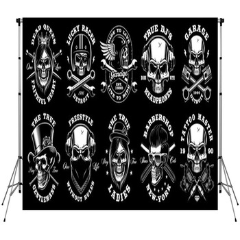 Skull Photographer Backdrops | Available in nearly ANY Custom Sizes
