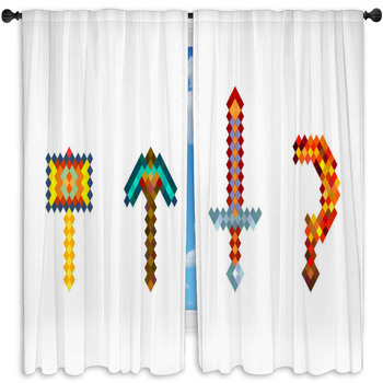Minecraft Curtains & Drapes | Black Out | Custom Sizes