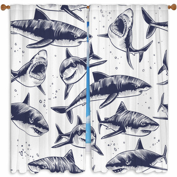 Shark Curtains & Drapes | Block Out | Custom Sizes