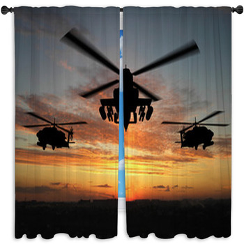Helicopter Window Curtains & Drapes | Black Out | Custom Sizes