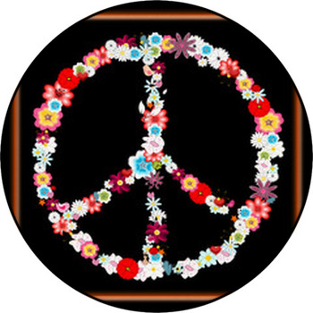 Peace sign Area Rugs & Custom Size Floor Mats