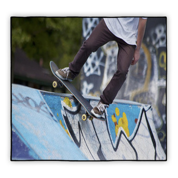 Skateboard Area Rugs & Custom Size Floor Mats