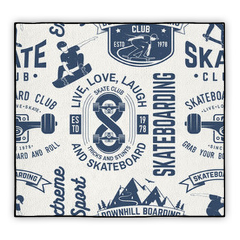Skateboard Area Rugs & Custom Size Floor Mats