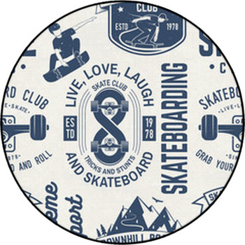 Skateboard Area Rugs & Custom Size Floor Mats