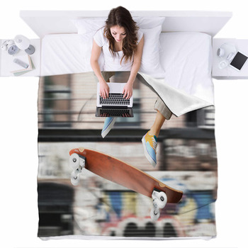 Skateboard Comforters, Duvets, Sheets & Sets | Custom