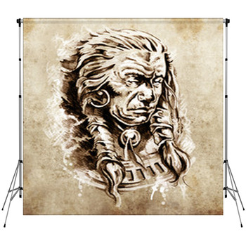 Native american Custom Backdrops | Available in nearly ANY Custom Sizes