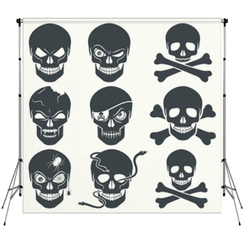 Skull Photographer Backdrops | Available in nearly ANY Custom Sizes