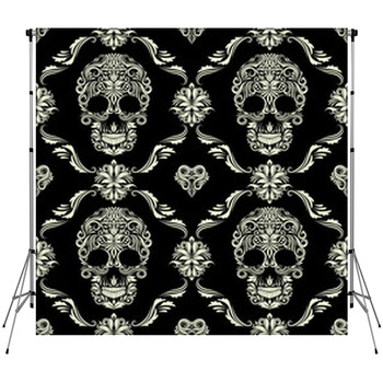 Skull Photographer Backdrops | Available in nearly ANY Custom Sizes