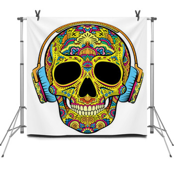 Skull Photographer Backdrops | Available in nearly ANY Custom Sizes