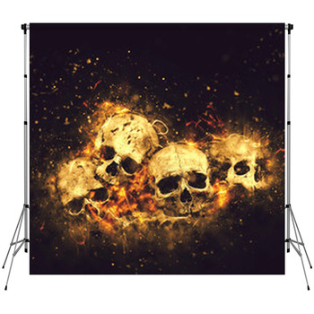 Skull Photographer Backdrops | Available in nearly ANY Custom Sizes