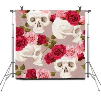 Skull Photographer Backdrops | Available in nearly ANY Custom Sizes