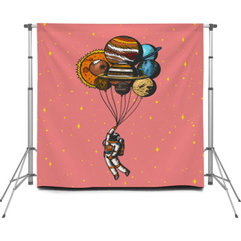 Astronaut Photographer Backdrops | Available in nearly ANY Custom Sizes