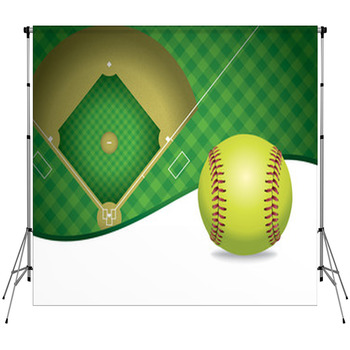 Softball Photographer Backdrops | Available in nearly ANY Custom Sizes
