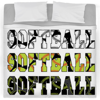 Softball Comforters, Duvets, Sheets & Sets | Custom