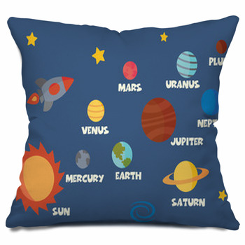 Solar system Throw Pillows, Shams & Pillow Cases
