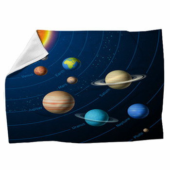 Solar system Fleece Blanket Throws | Free Personalization