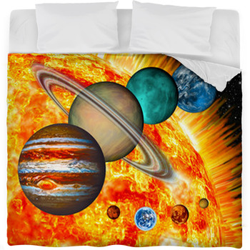 Solar system Fleece Blanket Throws | Free Personalization