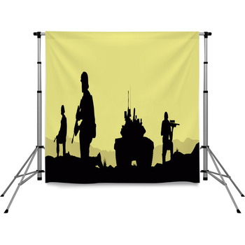 Army Photo Backdrops | Available in Very Large Custom Sizes