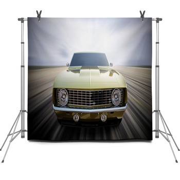 Race car Custom Backdrops | Available in Ultra Large Custom Sizes
