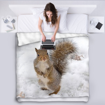 Squirrel Fleece Blanket Throws | Free Personalization