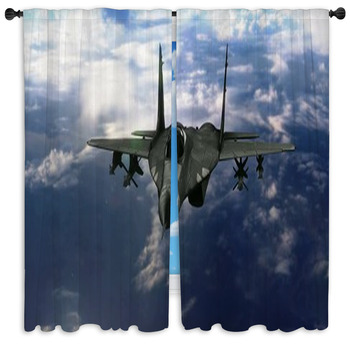 Jet fighter Drapes & Window Treatments | Black Out | Custom Sizes