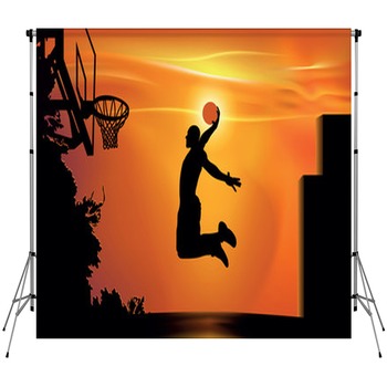 Basketball Photo Backdrops | Available in Ultra Large Custom Sizes