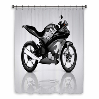 Motorcycle Shower Curtains, Bath Mats, & Towels Personalize