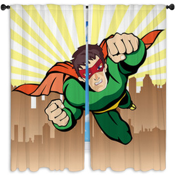 Superhero Curtains & Drapes | Black Out | Custom Sizes