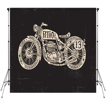 Motorcycle Photo Backdrops | Available in Super Large Custom Sizes