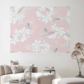 Pink floral Wall Decor in Canvas, Murals, Tapestries, Posters & More
