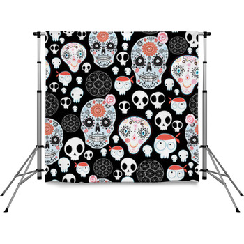 Skull Photographer Backdrops | Available in nearly ANY Custom Sizes