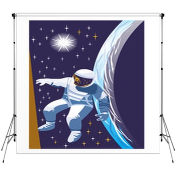 Astronaut Photographer Backdrops | Available in nearly ANY Custom Sizes