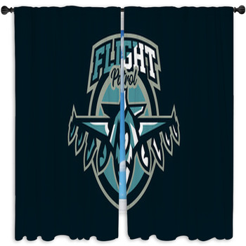 Jet fighter Window Curtains & Drapes | Black Out | Custom Sizes