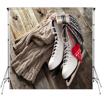 Ice skating Photographer Backdrops | Available in Super Large Custom Sizes