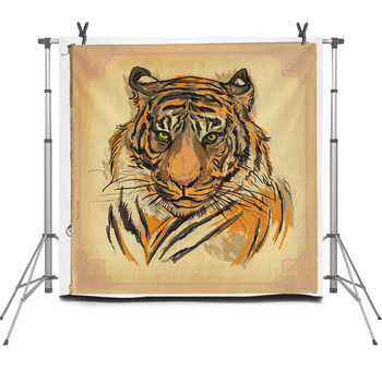 Tiger Custom Backdrops | Available in Ultra Large Custom Sizes