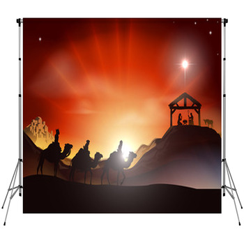 Nativity scene Custom Backdrops | Available in Very Large Custom Sizes
