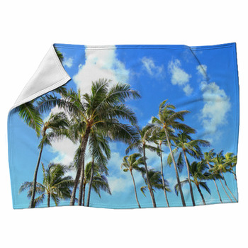Palm tree Fleece Blanket Throws | Free Personalization