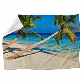Palm tree Fleece Blanket Throws | Free Personalization