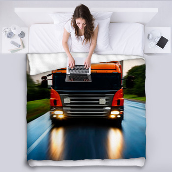 Truck Fleece Blanket Throws | Free Personalization