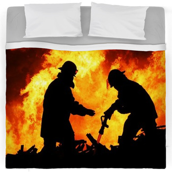 Firefighter Comforters, Duvets, Sheets & Sets | Personalized
