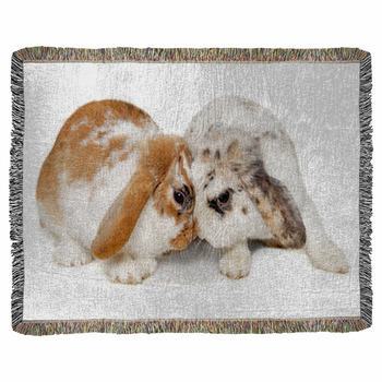 Bunny Fleece Blanket Throws | Free Personalization