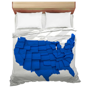 Usa map Comforters, Duvets, Sheets & Sets | Personalized