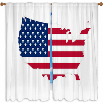 American flag Drapes & Window Treatments | Black Out | Custom Sizes