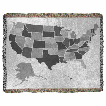 Usa map Fleece Blanket Throws | Free Personalization