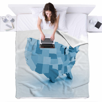 Usa map Comforters, Duvets, Sheets & Sets | Personalized