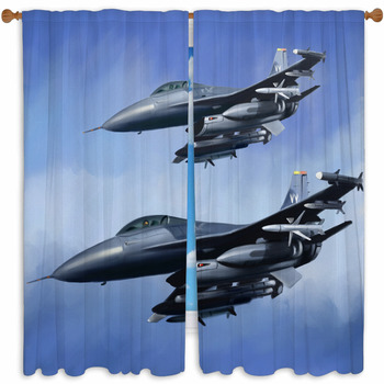 Jet fighter Drapes & Window Treatments | Black Out | Custom Sizes
