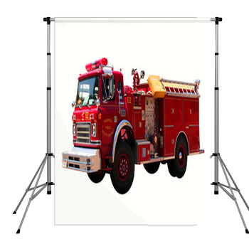 Fire truck Photo Backdrops | Available in Super Large Custom Sizes