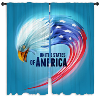 American flag Drapes & Window Treatments | Black Out | Custom Sizes